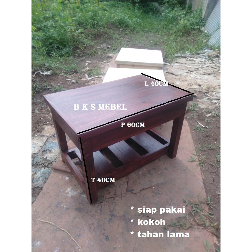 Jual Grosir meja tamu Meja aquarium kayu jati belanda siap pakai ...