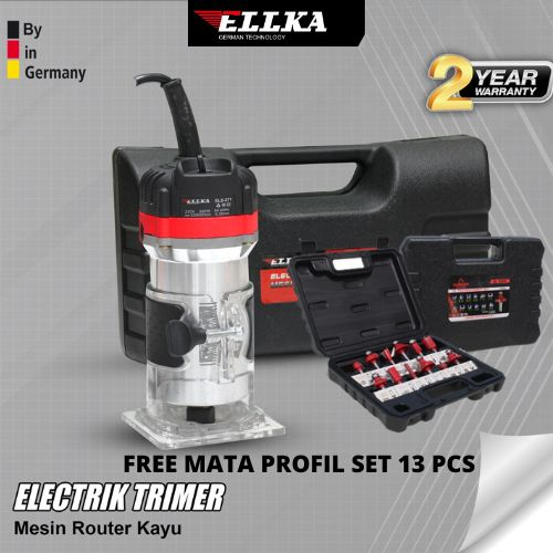 Jual TERMURAH !!! ELLKA Mesin Profil Kayu Trimmer 6mm Bonus 1 pcs Mata ...