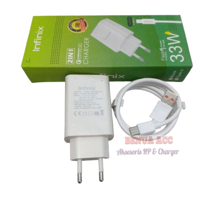 Jual Charger Infinix Note 10 / Zero X / Smart 8 Pro Fast / Smart 9 ...