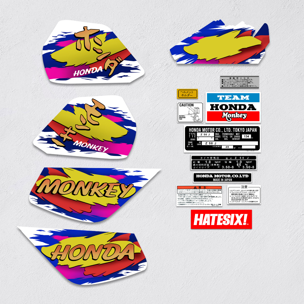 Jual Sticker Decal Honda Baja Z50R Thailand Custom Hatesix | Shopee ...