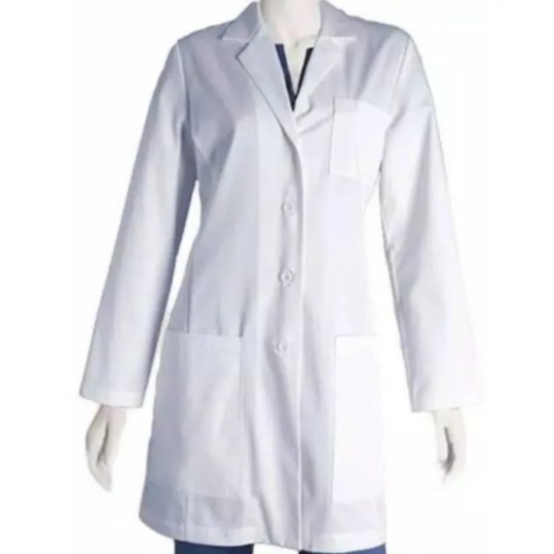 Jual Jas lab lengan panjang/jas lab Jas laboratorium/jas dokter jaga ...