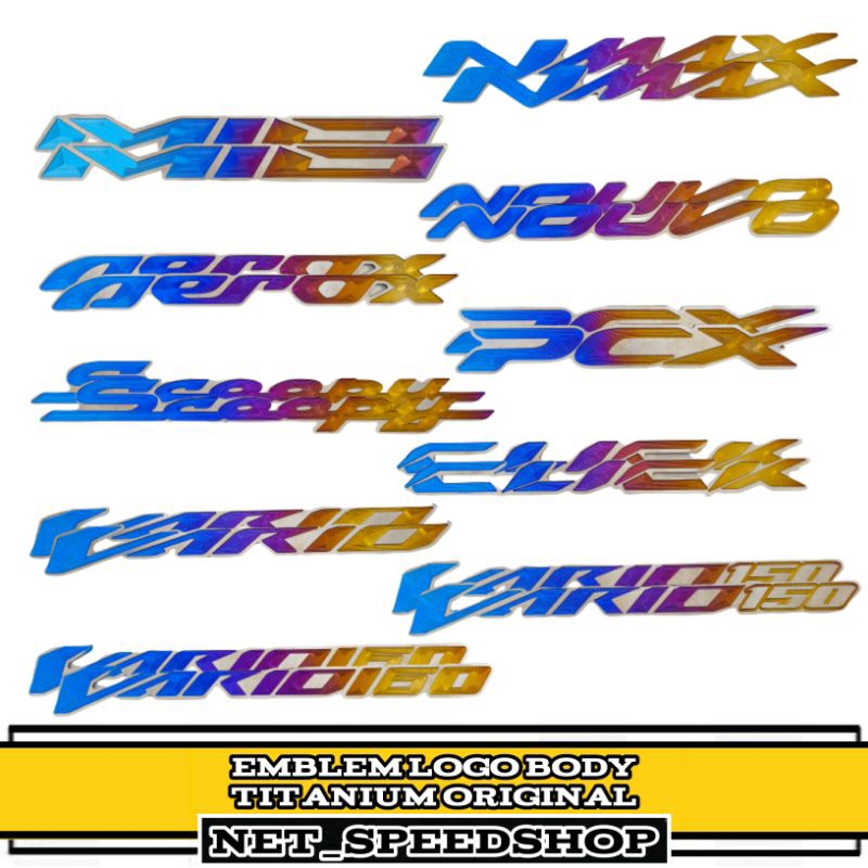Jual Emblem Logo Body Titanium Click Vario Vario 150 Vario 160 Scoopy ...