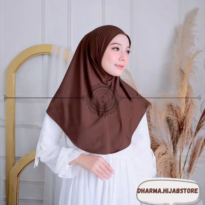 Jual Jilbab Bergo Hamidah Malay NON PET | Khimar Daisy Instan Bergo Malay Jersey | Shopee Indonesia