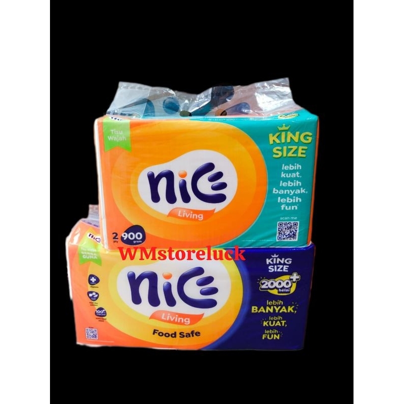 Jual Tissue facial Nice 900 gr 1000gr / Tisu wajah Nice list Oren list ...