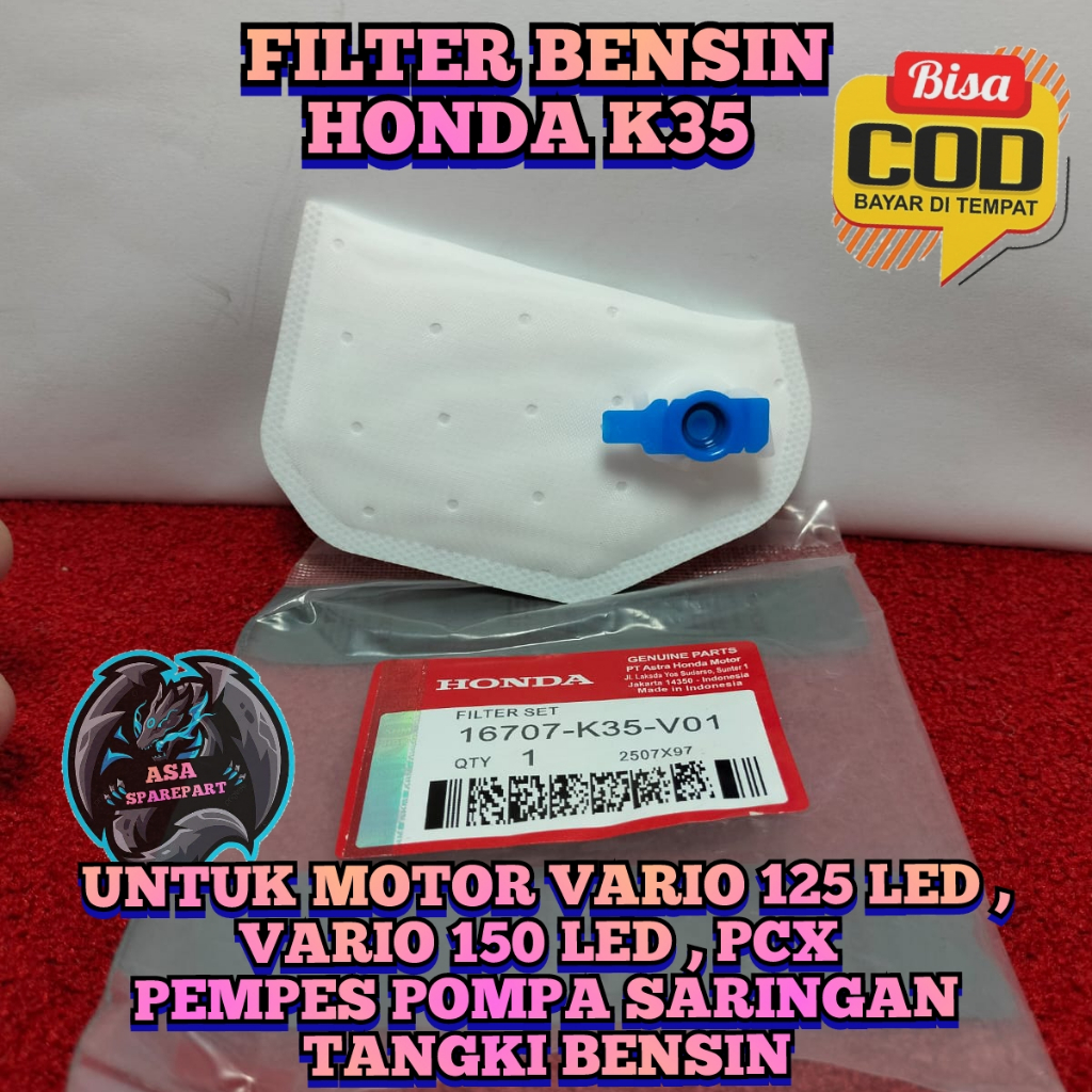 Jual FILTER BENSIN ASLI ORIGINAL HONDA K35 UNTUK MOTOR VARIO 125 LED ...