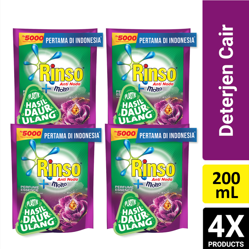 Jual Rinso Molto Detergen Cair Kemasan Daur Ulang Perfume Essence ...