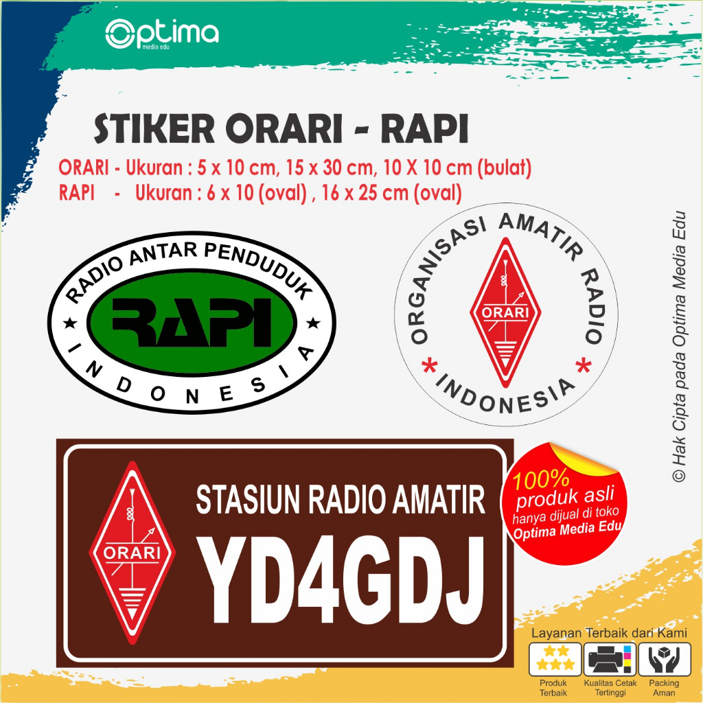 Jual Stiker Radio Amatir ORARI - RAPI Tahan Air | Shopee Indonesia