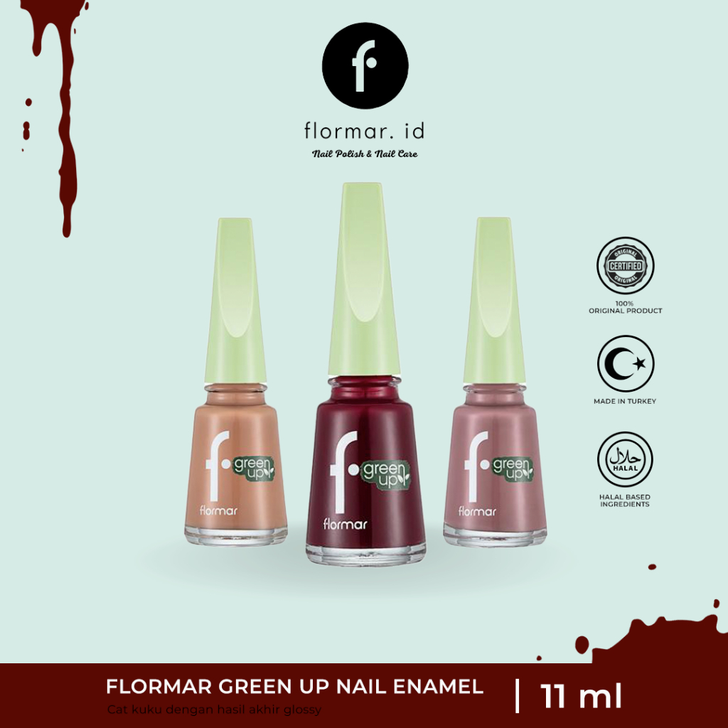 Jual Kutek Halal Flormar Green Up Nail Enamel (Vegan) | Shopee Indonesia