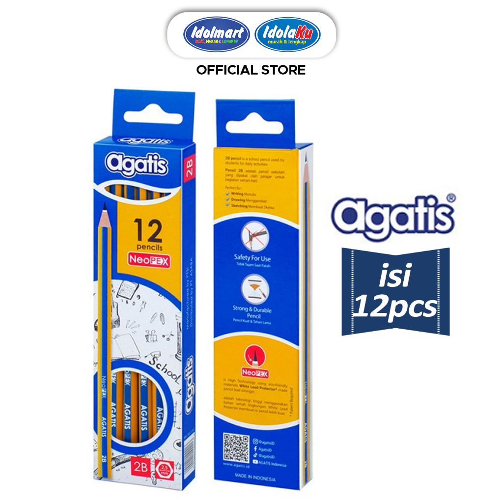 Jual IDOLMART Pensil 2B Agatis / Pack | Shopee Indonesia