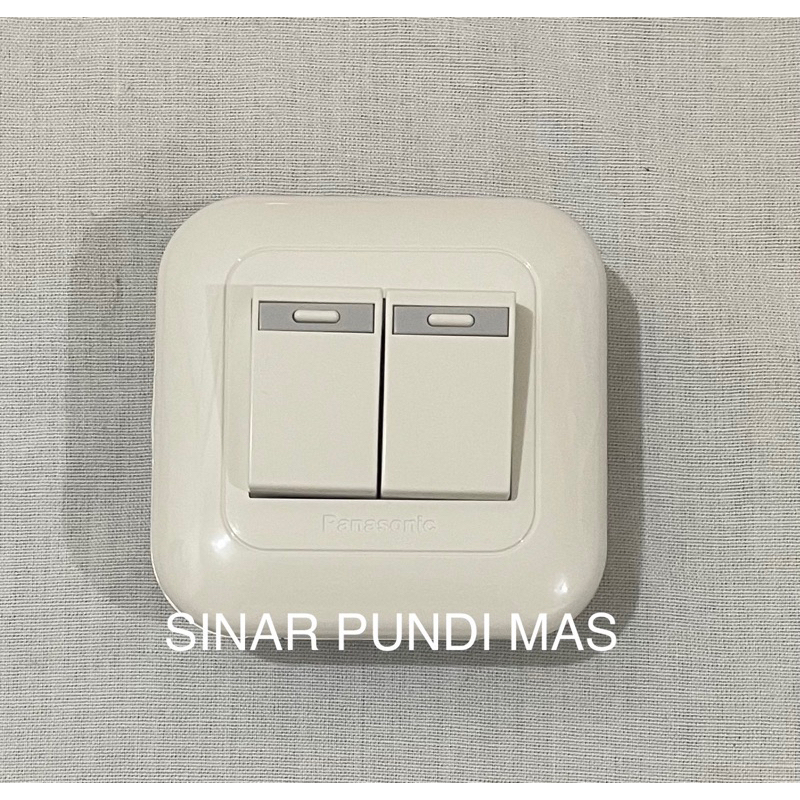 Jual Panasonic Saklar seri / double tanam WEJ5531 + Plate WEJ78029 ...