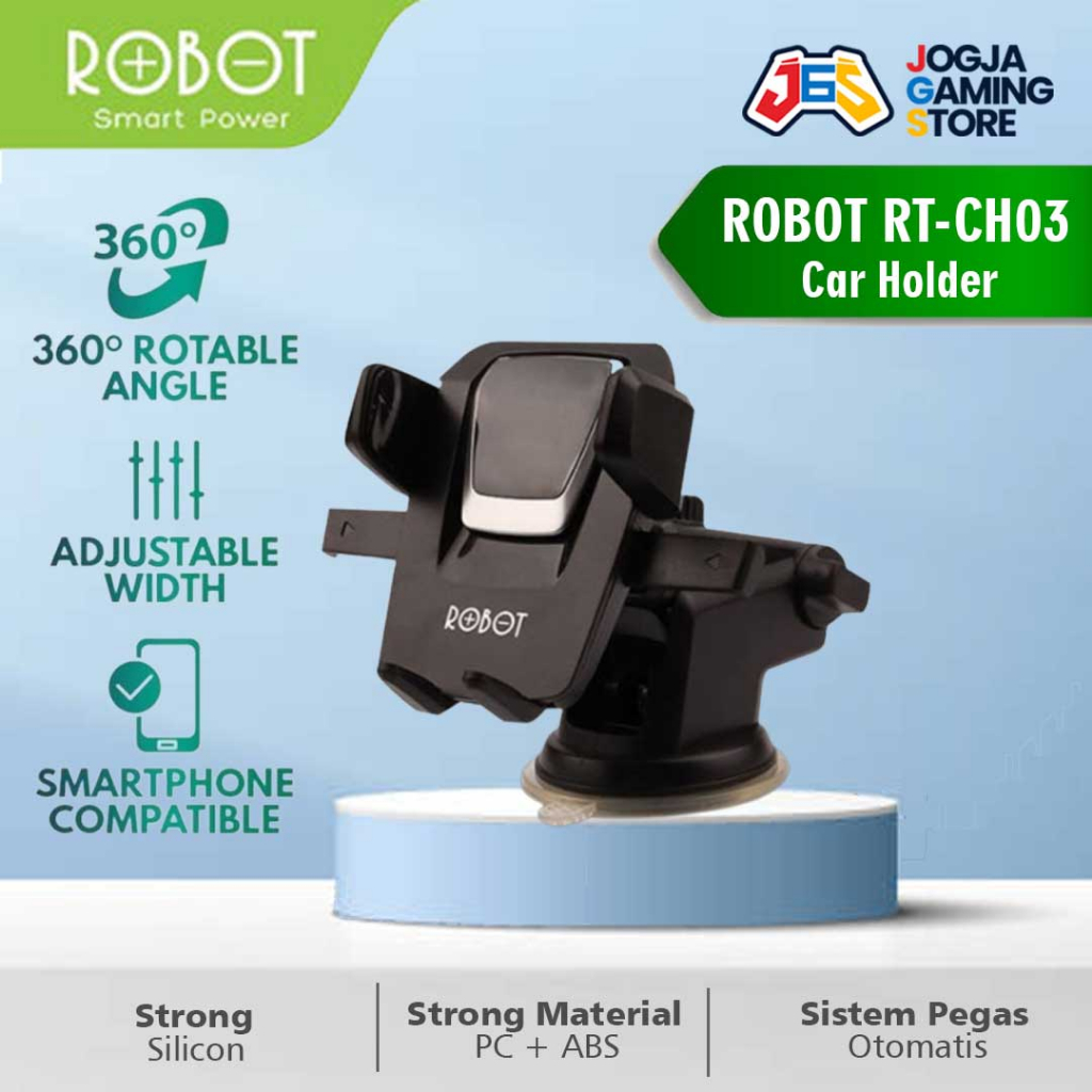 Jual ROBOT RT-CH03 360° Rotatable Car Stent For iOS/Android Smartphone ...