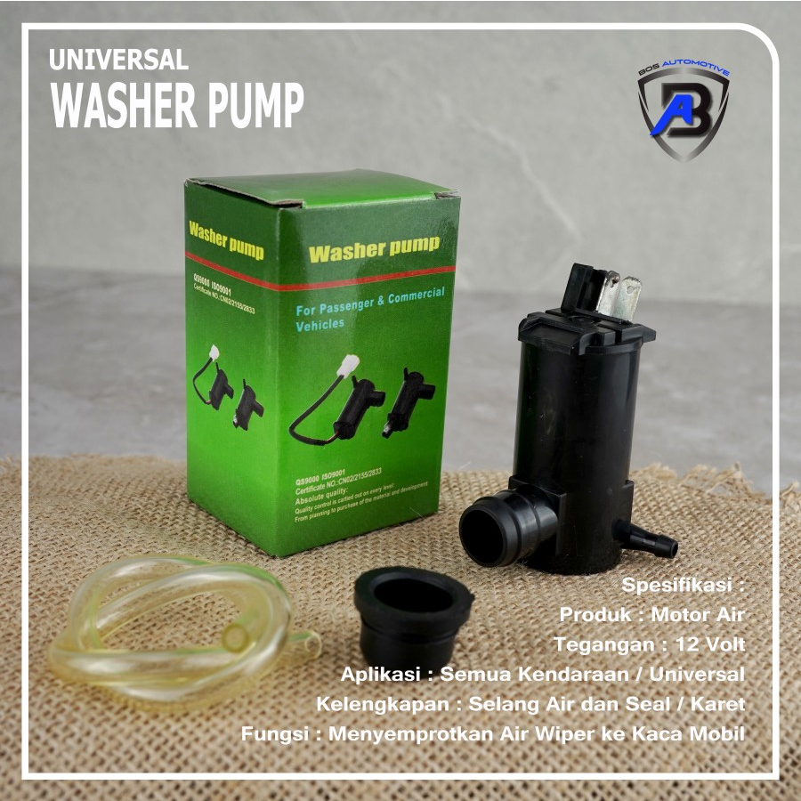 Jual MOTOR WASHER PUMP DINAMO POMPA AIR TABUNG WIPER 12 VOLT UNIVERSAL ...