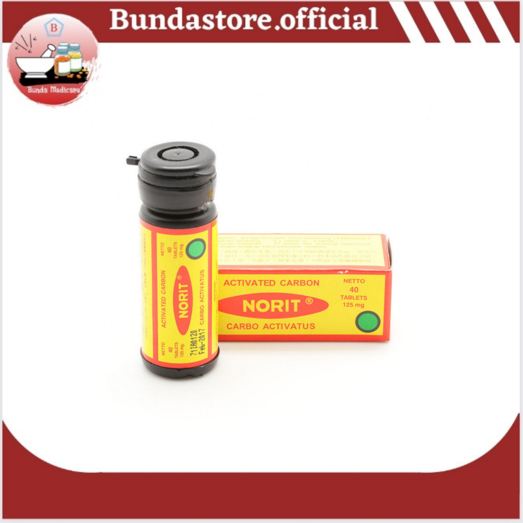 Jual Norit Cap Lang 40 Tablet obat Keracunan Makanan Diare Karbon Aktif ...