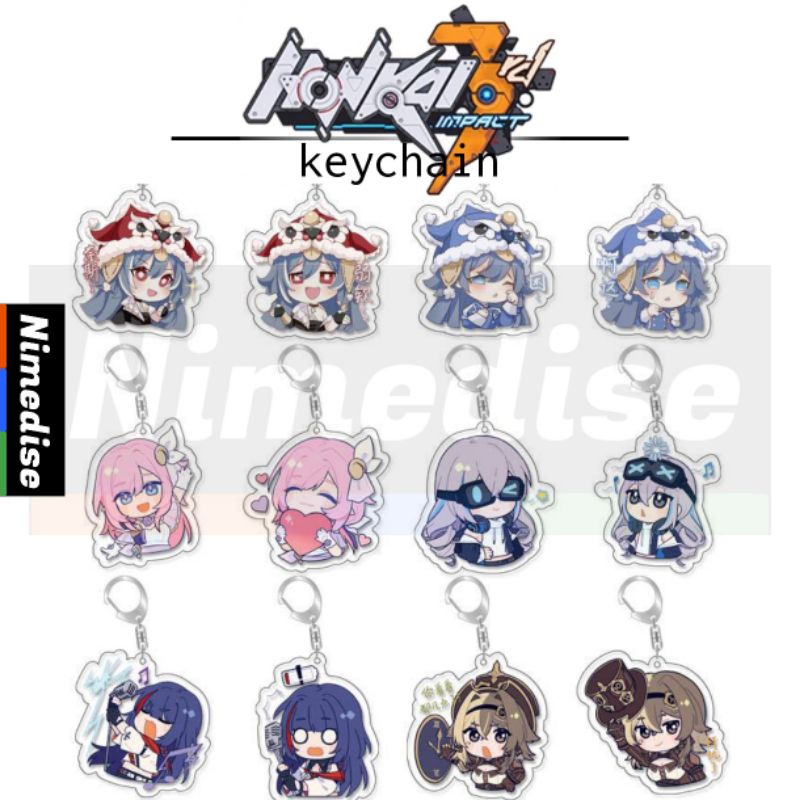 Jual Gantungan Kunci Akrilik Anime Honkai Impact Transparan Keychain ...