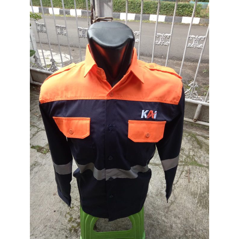 Jual Kemeja Safety Prasarana KAI & anak perusahaan | Shopee Indonesia