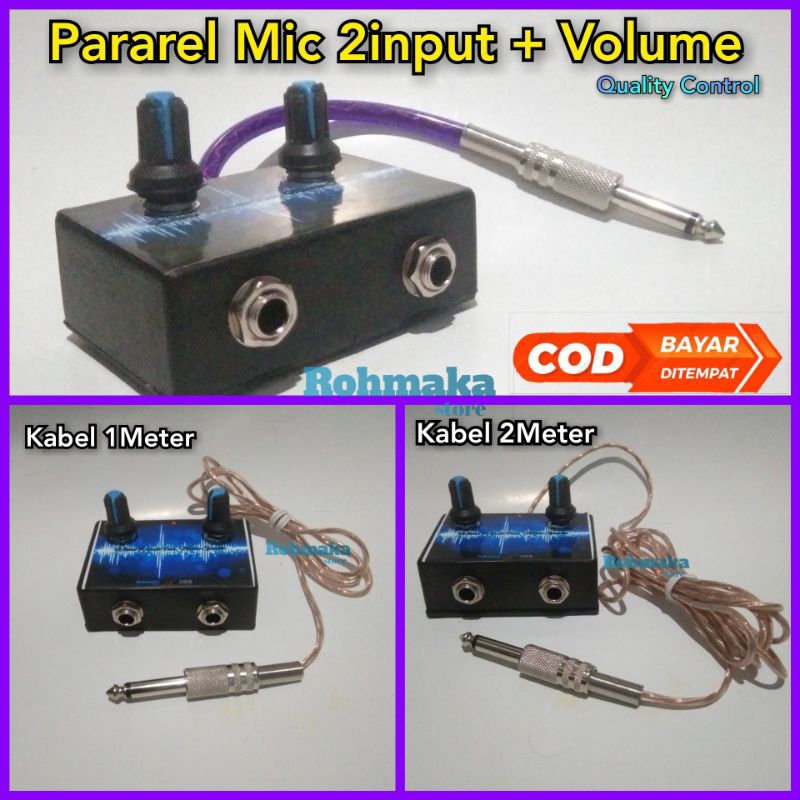 Jual PARALEL MIC DENGAN VOLUME 2 INPUT / PENAMBAH INPUT MIC / CONVERTER ...