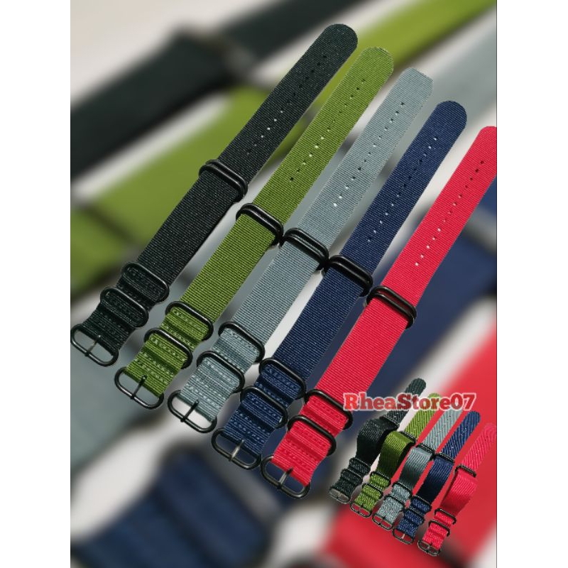 Jual Tali Jam Tangan kanvas Panjang Tali jam tangan PVD NYLON NATO ZULU ...
