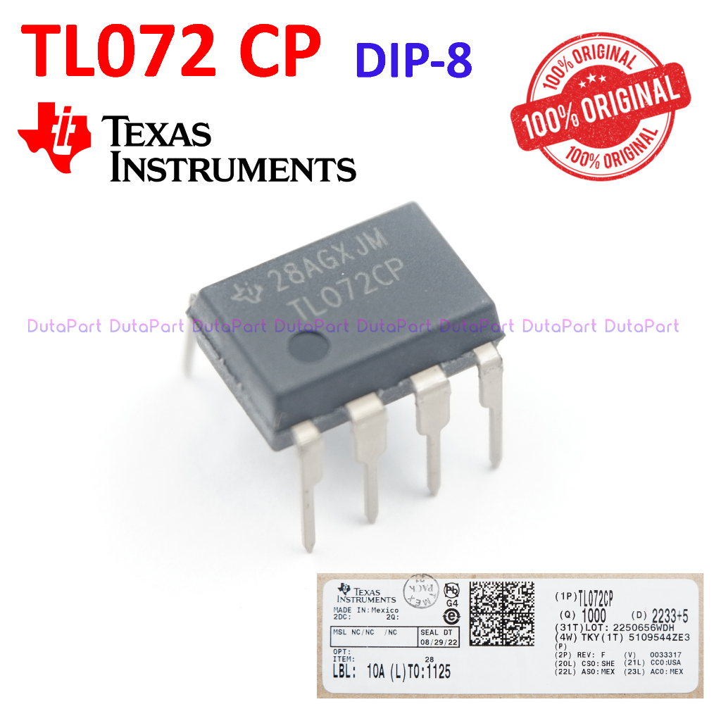 Jual TL072 TL072CP ORIGINAL TEXAS INSTRUMENTS TL 072 CP Op Amps JFET DIP-8 | Shopee Indonesia