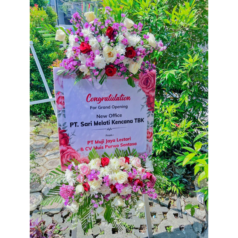 Jual Standing Flower Board Bunga Papan Banner Bunga Grand Opening ...