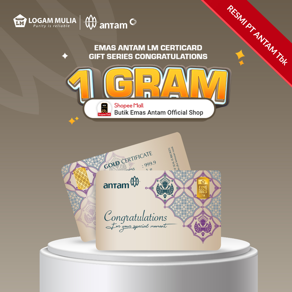 Jual Emas Antam LM Gift Series Congratulations - 1 gr | Shopee Indonesia
