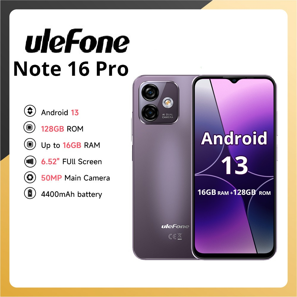 Jual Ulefone Note 16 Pro Smartphone 8GB RAM +128GB ROM Android 13 Phone ...