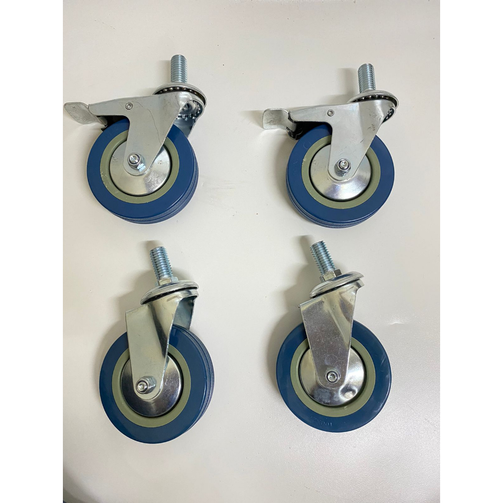 Jual Roda lemari/Rak srew 4 inch (2rem 2 polos) | Shopee Indonesia