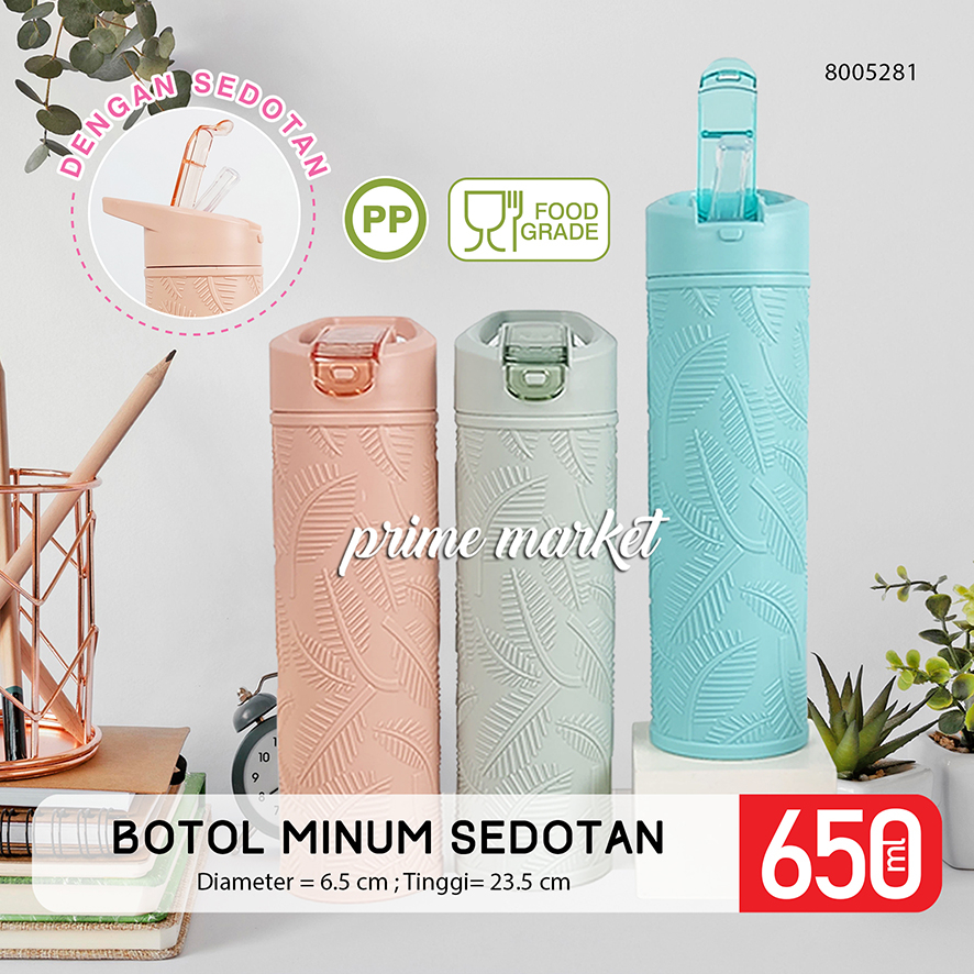 Jual Botol Minum Sedotan PP Food Grade Botol Minum Aesthetic Botol ...