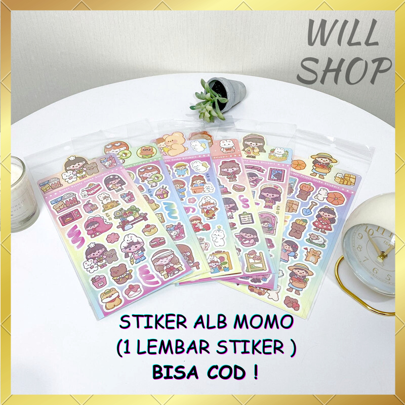 Jual STIKER ALB MOMO (1 LEMBAR STIKER ) / STIKER TEMPEL TERMURAH MOTIF ...