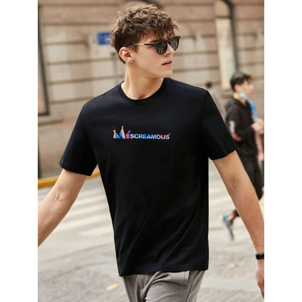 Jual Screamous T-shirt Hitam Rainbow Sablon / Baju Kaos Screamous ...