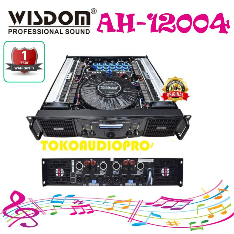 Jual Power Wisdom AH12004 4-channel Power Amplifier Original AH-12004 ...
