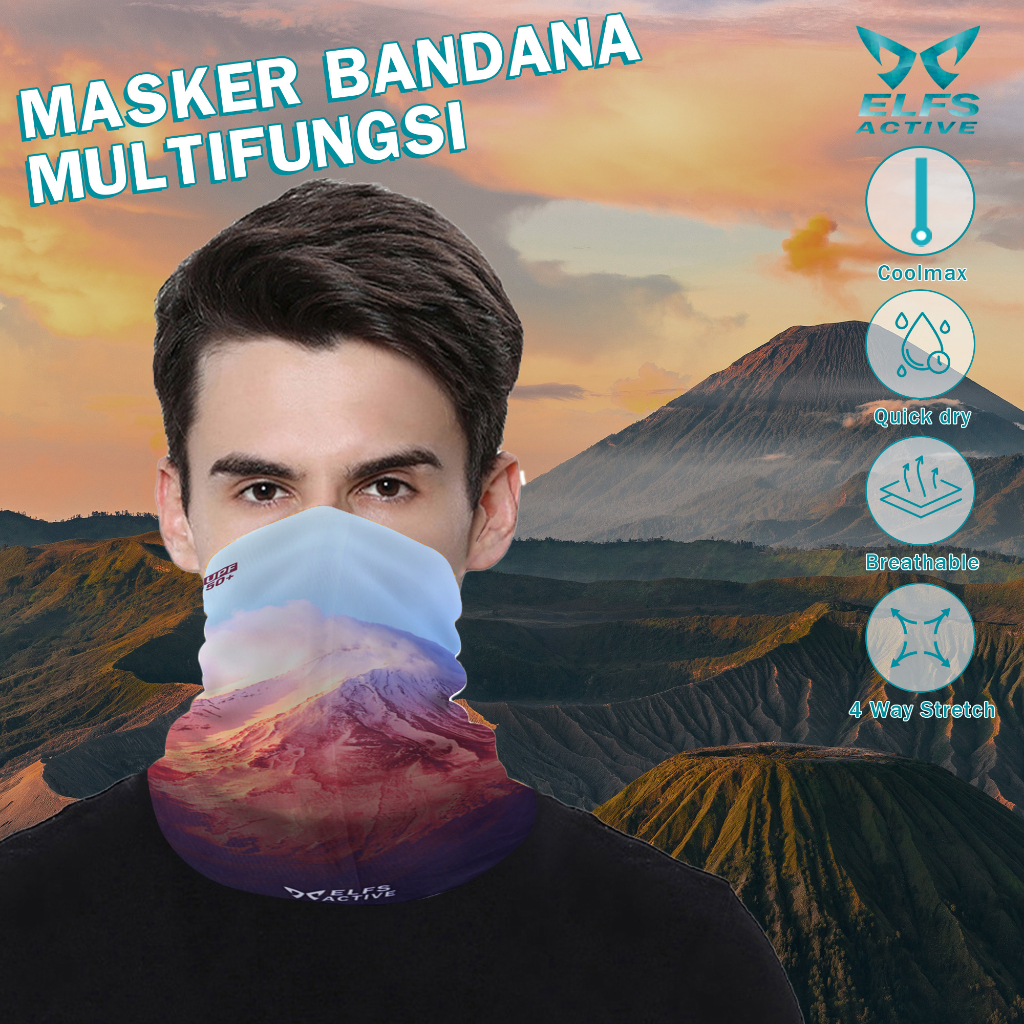 Jual Elfs Active Masker Bandana UPF 50+ Anti UV Ice Silk Outdoor ...