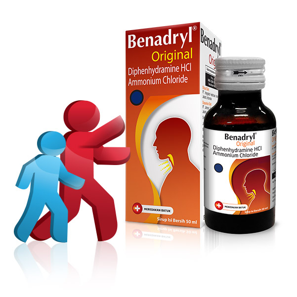 Jual Benadryl Sirup 50 ml Original (Merah) / Obat Batuk Kering / Obat ...