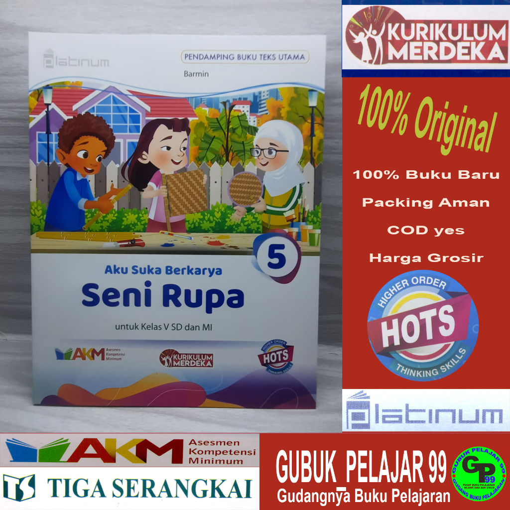 Jual Aku Suka Berkarya SENI RUPA Kelas 5 SD/MI Kurikulum Merdeka Platinum PT Tiga Serangkai ...