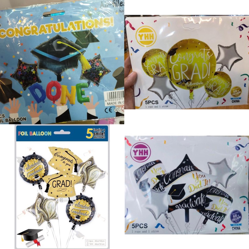 Jual Paket Balon Graduation Wisuda Set (Isi 5 Pcs) | Shopee Indonesia