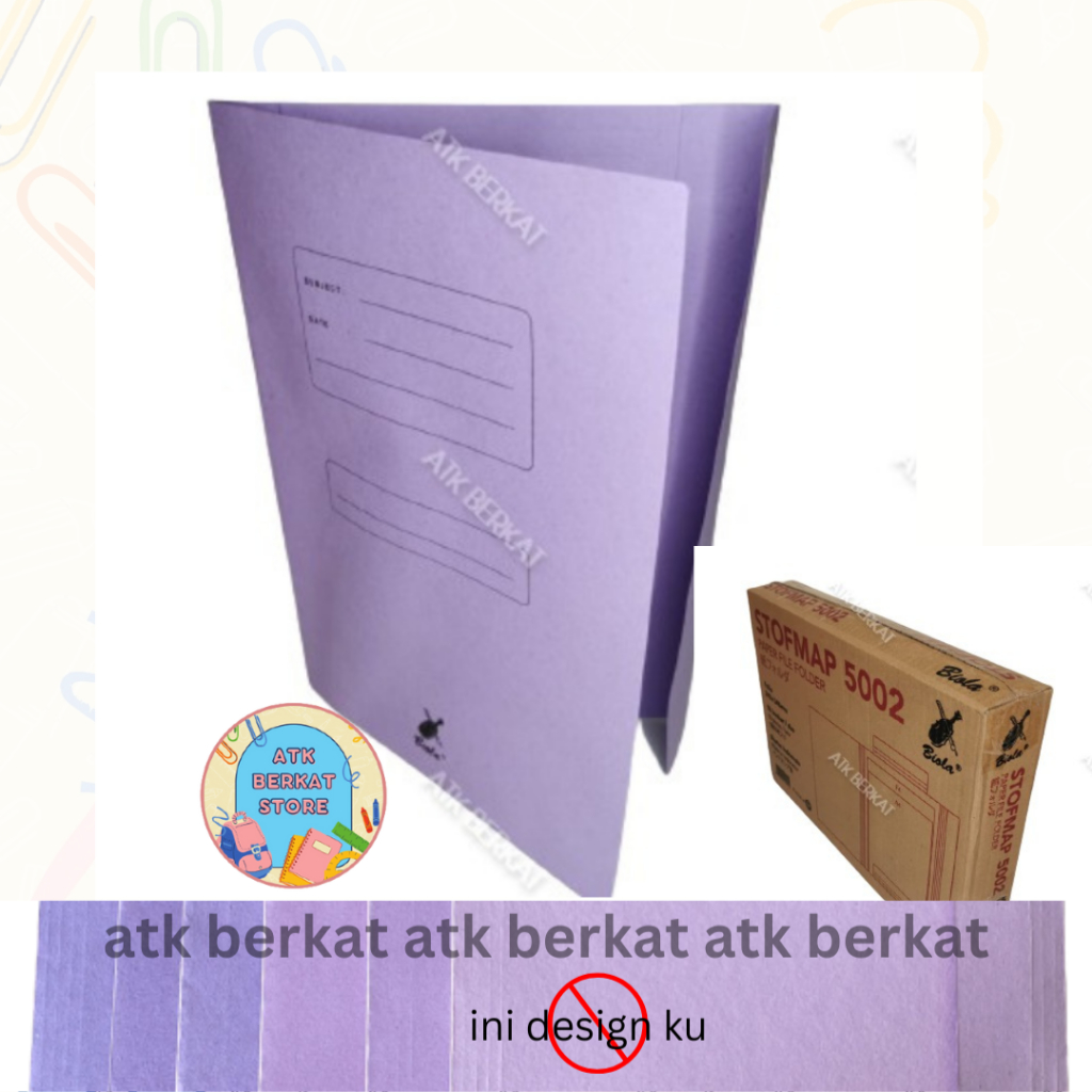 Jual [50 pcs] Map folder Kertas stopmap buffalo Biola 5002 tanpa Snel ...