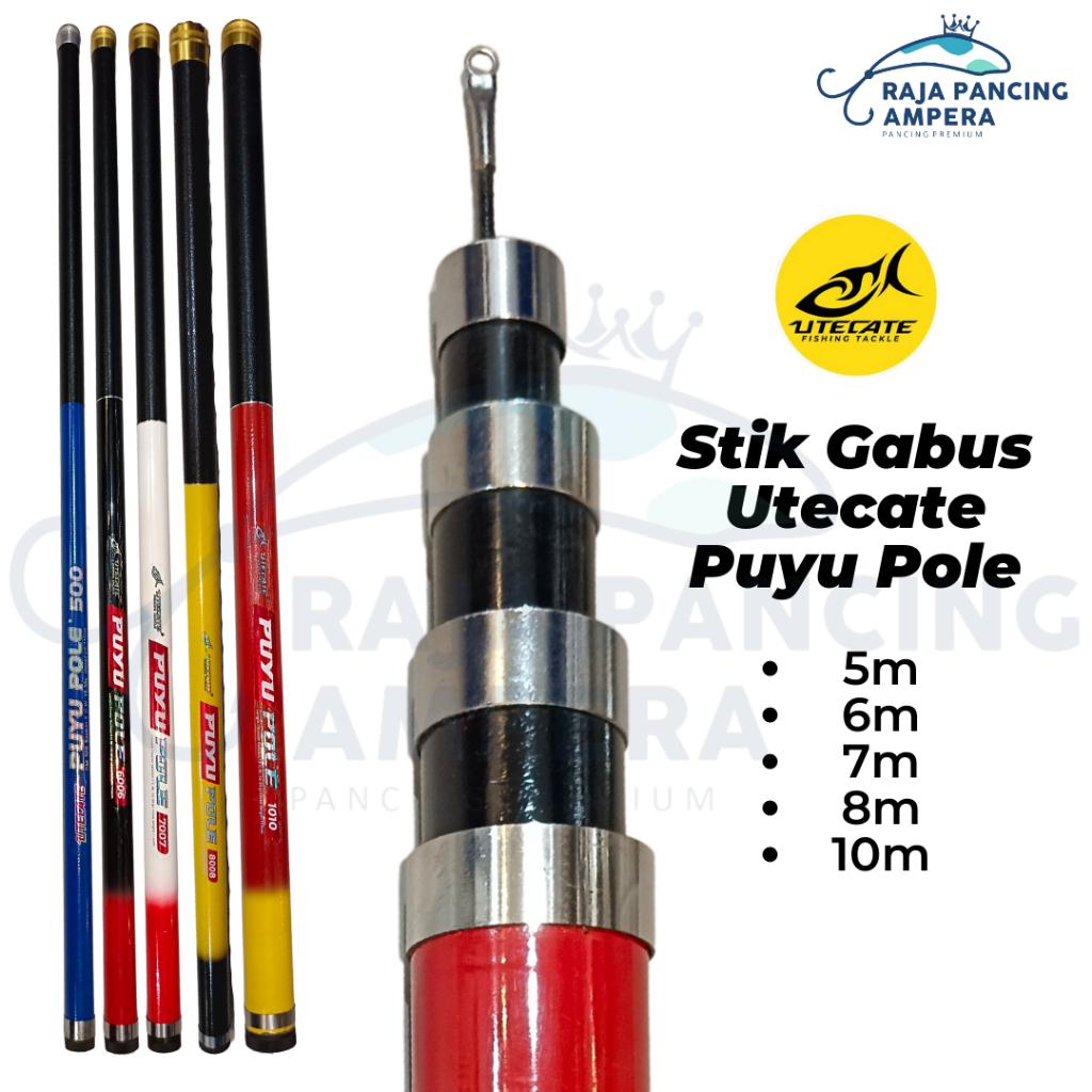 Jual Tegek Utecate Puyu Pole | Stik Gabus Kaku Ring Tip Fiber Solid | Joran Next Master Pole ...