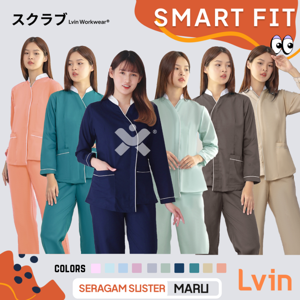 Jual Baju Suster Lengan Panjang Maru series / Baju Seragam Suster ...