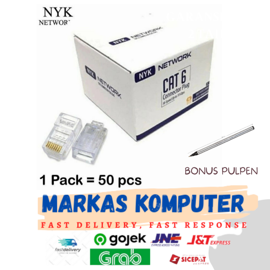 Jual RJ45 CAT6 RJ 45 CAT 6 (ISI 50pcs) | Shopee Indonesia