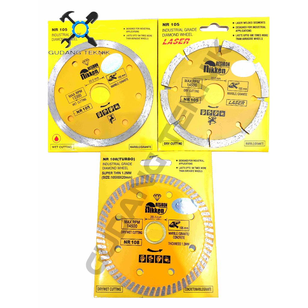 Jual Diamond Wheel 4" DRY WET SUPERTHIN NIKKEN RESIBON N105 N108 / Mata ...