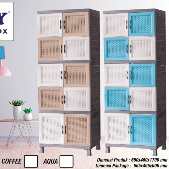 Jual Lemari Plastik Minimalis Cabro MU 48 Napolly / Lemari Full Sekat 8 ...
