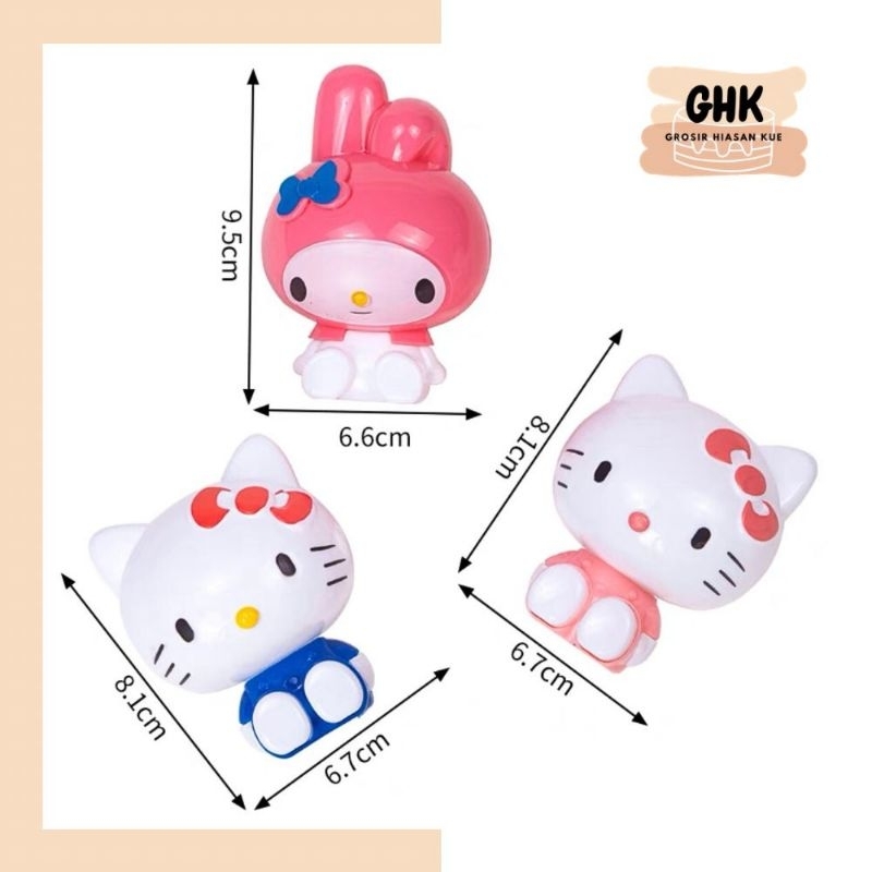 Jual Cake Topper Hello Kitty My Melody Kuromi Cinnamoroll TERLENGKAP ...