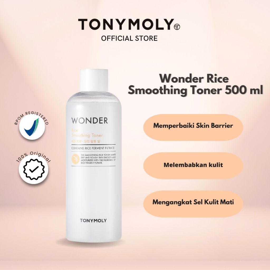 Jual TONY MOLY Wonder Rice Smoothing Toner 200ml | 500ml | Shopee Indonesia