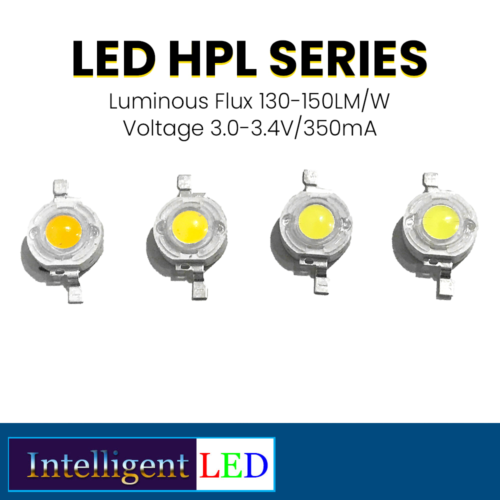 Jual LED High Power 1W 3V 350mA Epistar Lampu Putih, Kuning, Natural ...