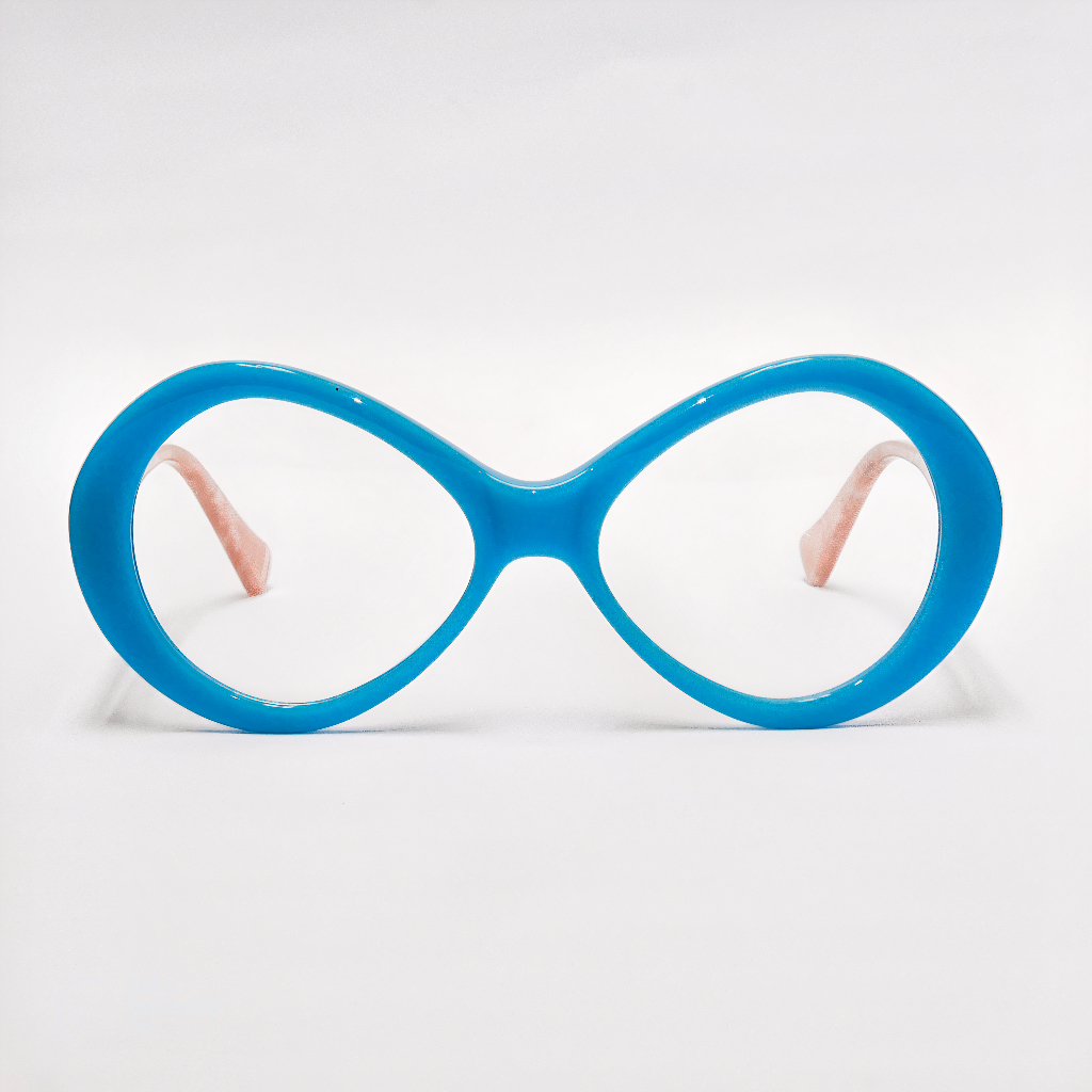 Jual Frame Kacamata Round TOAD - Mantis Blue | Shopee Indonesia