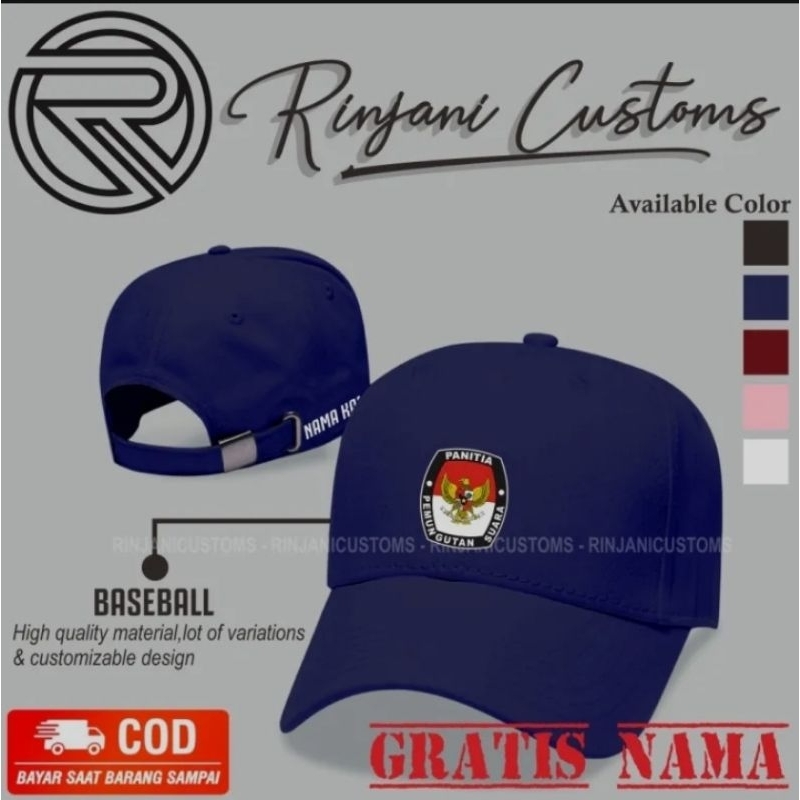 Jual TOPI PPS-TOPI BASEBALL PPS GRATIS CUSTOM NAMA-TOPI PANITIA ...