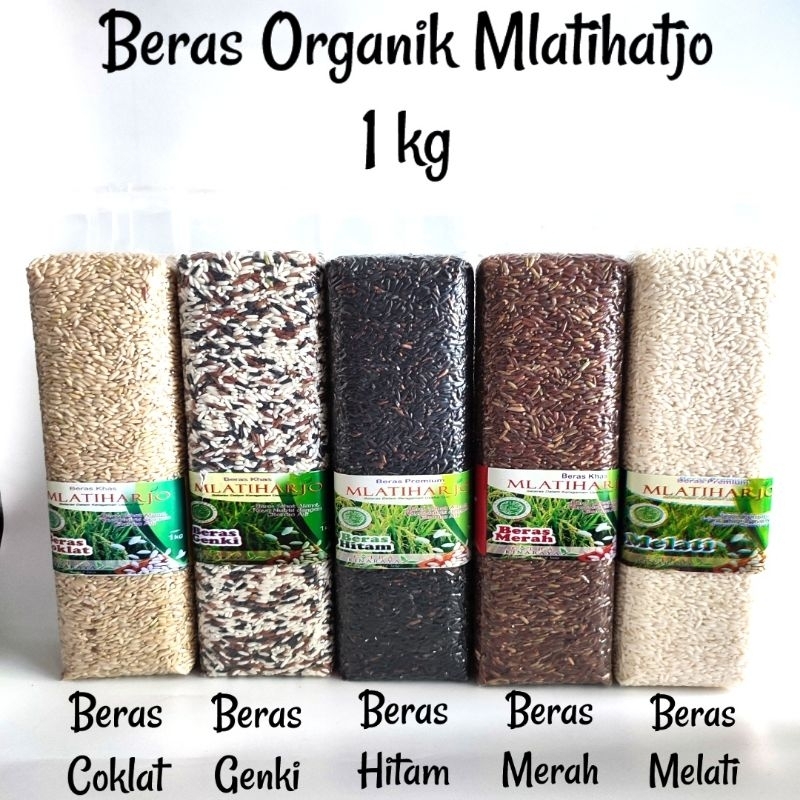 Jual Beras Organik Beras Merah Beras Hitam Beras Diet Mlatiharjo 1kg ...