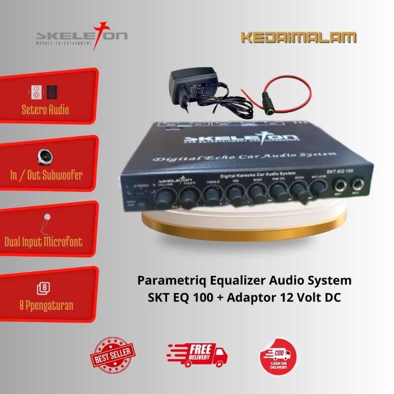 Jual pre amp parametrik mobil karaoke merk skeleton rumahan | Shopee ...
