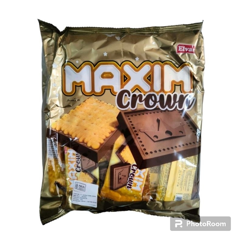 Jual Elvan Maxim Crown Chocolate Biscuit 275g Biskuit Salut Coklat ...