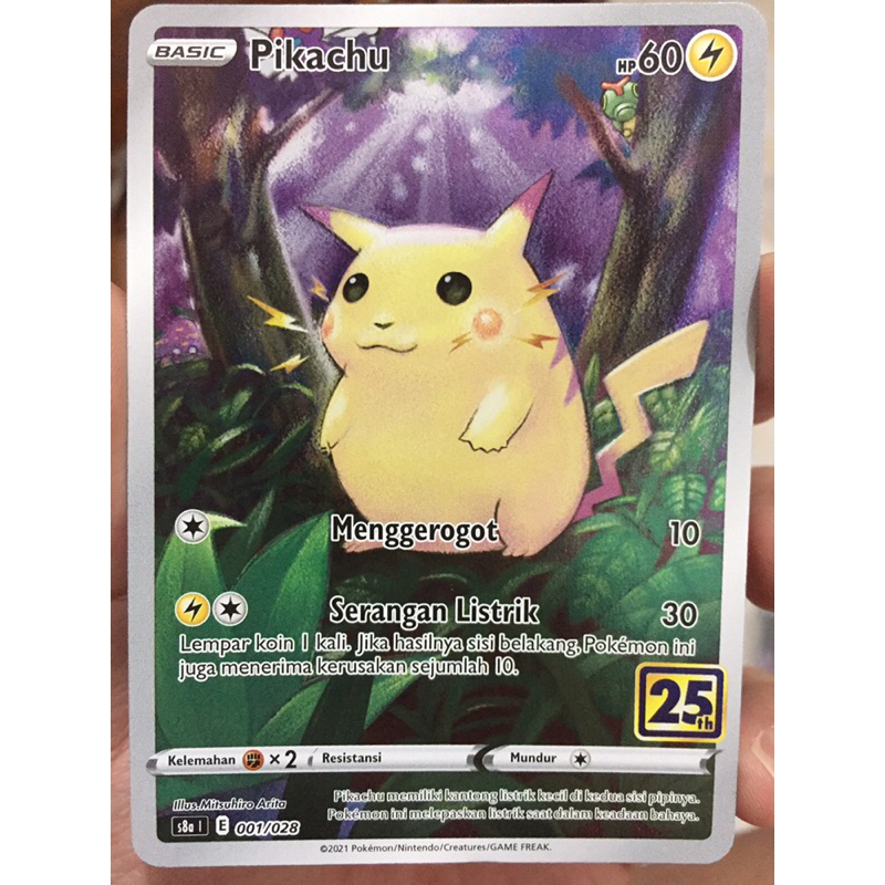 Jual KARTU POKEMON TCG PIKACHU EDISI 25th ANNIVERSARY | Shopee Indonesia