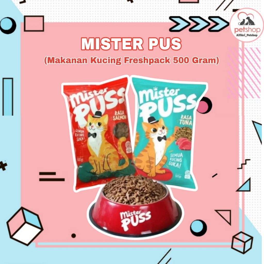 Jual Makanan Kucing MISTER PUSS Freshpack 500gram - Makanan Kucing Mr ...